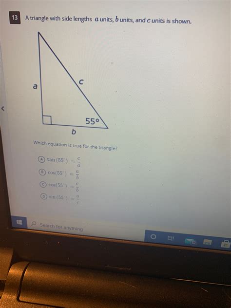 Answered A Triangle With Side Lengths A Units B Bartleby