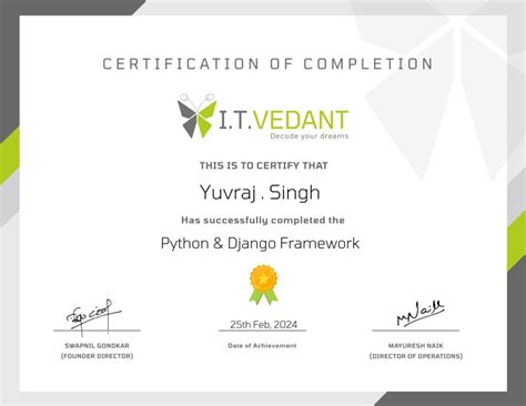 Yuvraj Singh On Linkedin Python Django Webdevelopment Certificationcomplete