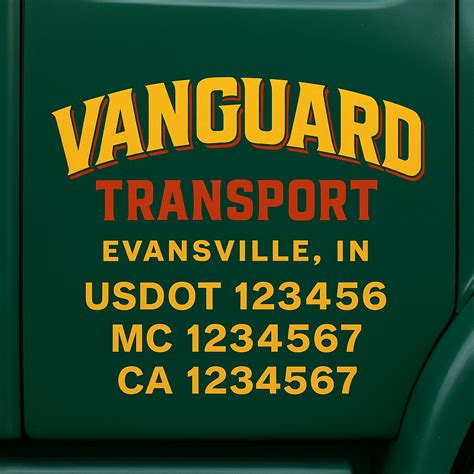 Custom Designed Usdot Dot Truck Door Lettering Decal Signs Graphic Custom Designed Usdot Dot Truck Door Lettering Decal Signs Graphic