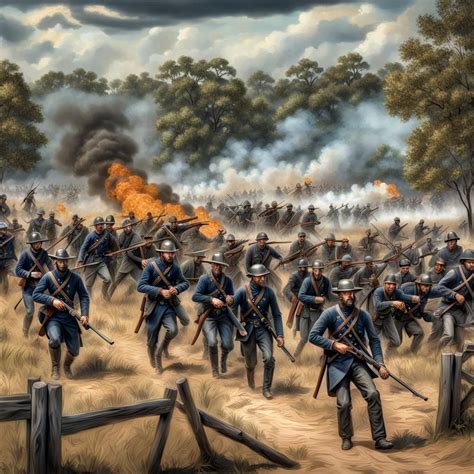 American Civil War Battle Scene In The South Ai Generated Artwork