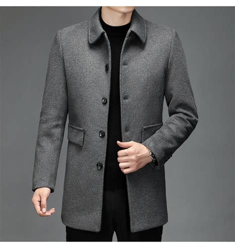 남성 하프 겨울 모직 터틀넥 캐주얼 아빠룩 티몬