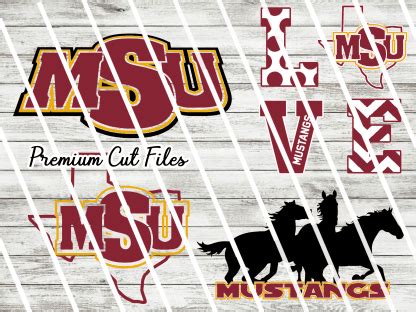 Midwestern State Mustangs Msu Premium Svg And Sublimation Bundle The