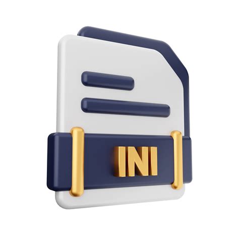 D File INI Format Icon PNG