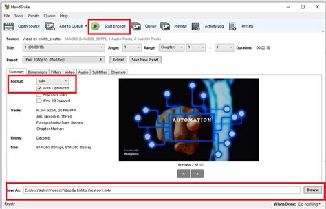 using handbrake to compress video enlitly
