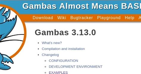 gambas mis programas y el softwarelibre gambas3 13 nueva versión