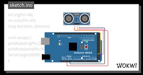 WOKWI HC SR04 SerialMonitor Wokwi ESP32 STM32 Arduino Simulator