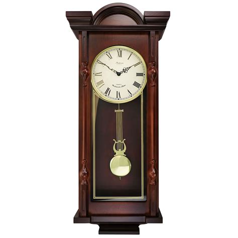Bedford Clock Grand 31 Inch Analog Chiming Pendulum Wall Clock In