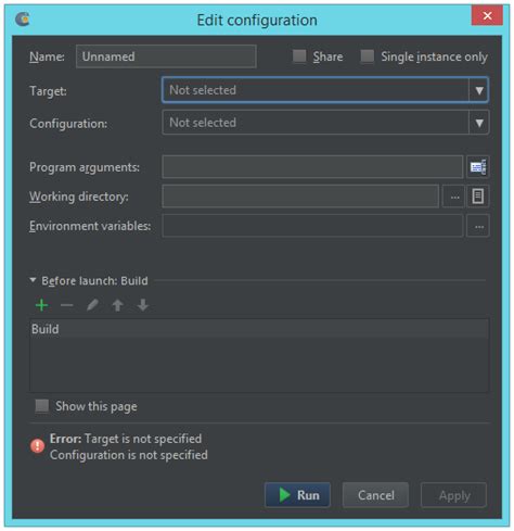 C Setting Build Target In Clion Stack Overflow