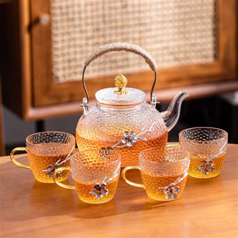 Glass Teapot Tea Set Glass Tea Set Fruit Teapot Vintage Tea Set