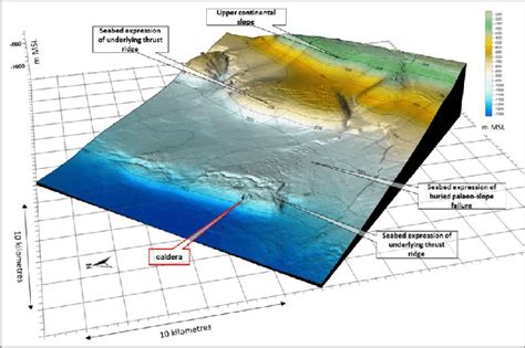 Three Dimensional Image Of The Seabed Illustrating The Geomorphological Download Scientific