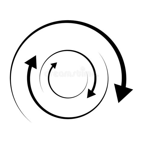 Rotating Arrows Concentric Radial And Circular Arrow Element Stock