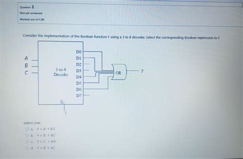 Solved Consider The Implementation Of The Boolean Function F