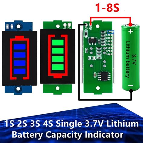 18650 lithium battery capacity indicator module