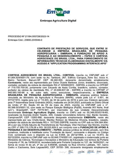 Contrato Embrapa Corteva Api Agritec Saic 23800230046 0 Signed Pdf