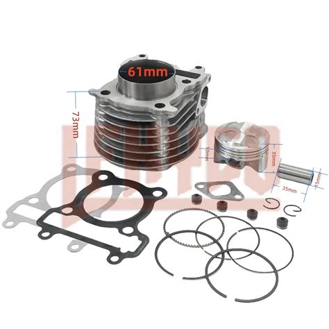 Motorcycle 61mm Cylinder Kit 180cc Big Bore Motor For Yamaha Bws125