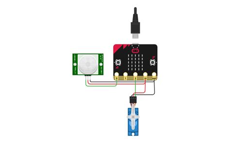Circuit Design Motion Sensor And Door Tinkercad