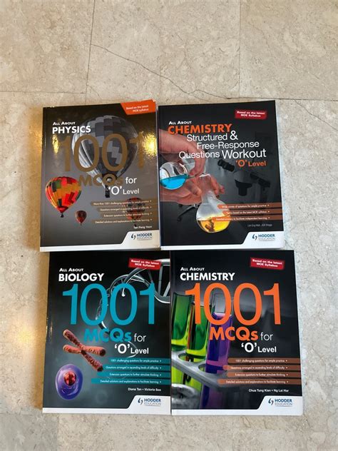 O Level Physics Chemistry Biology Assessment Books Unused Hobbies