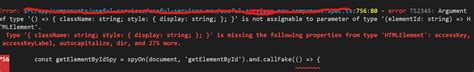 Karma Jasmine Error On Spies And Other Types Due To Type Constraints