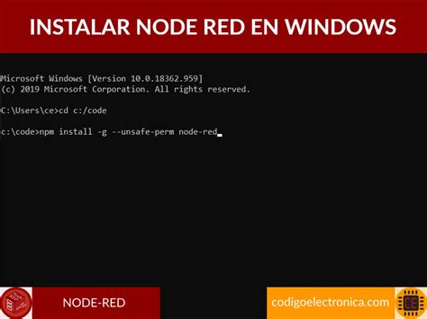 Instalar Node Red En Windows Código Electrónica