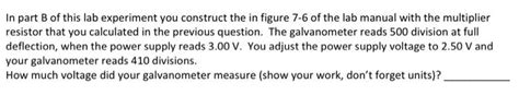 Solved In Part B Of This Lab Experiment You Construct The In