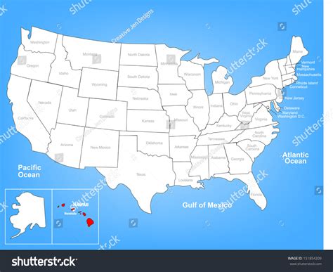 Map Of United States Including Hawaii