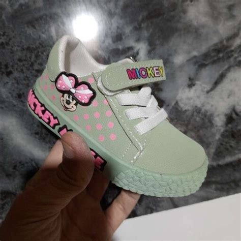 خرید و قیمت کفش بچگانه دخترانه میکی موس اسپرت پیاده روی رنگ سبز خیلی