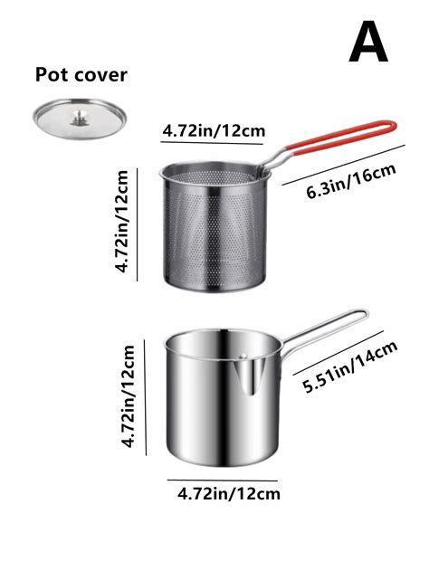 1 Stück Edelstahl Fritteuse Haushalts Kleine Öl Pfanne Kleine