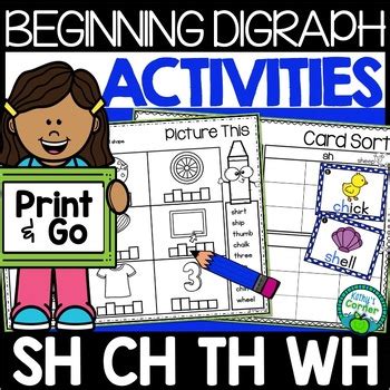 Beginning Digraphs Word Work Distance Education By Kathy S Corner