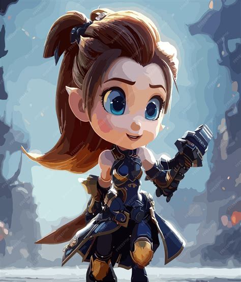 Premium Vector Style Chibi Whole Body Unreal Engine Detailed Ultra High Definition 8k