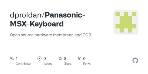 Github Dproldan Panasonic Msx Keyboard Open Source Hardware Membrane And Pcb