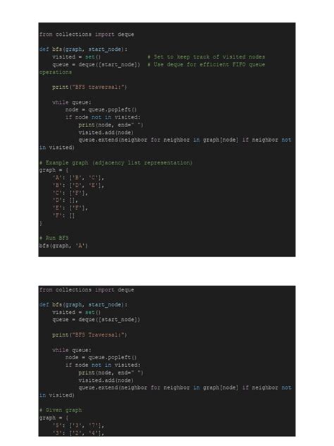 Bfs Algorithm Implementation In Python Pdf