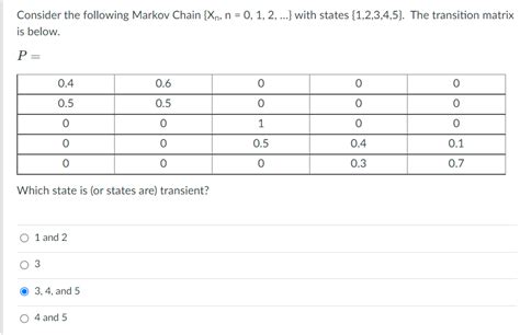 Consider The Following Markov Chain Xn N Chegg