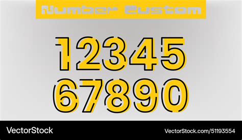 Set Numbers Royalty Free Vector Image VectorStock