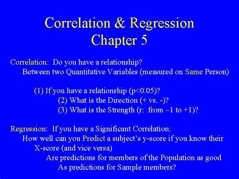Correlation Regression Chapter 5 Correlation Do You Have