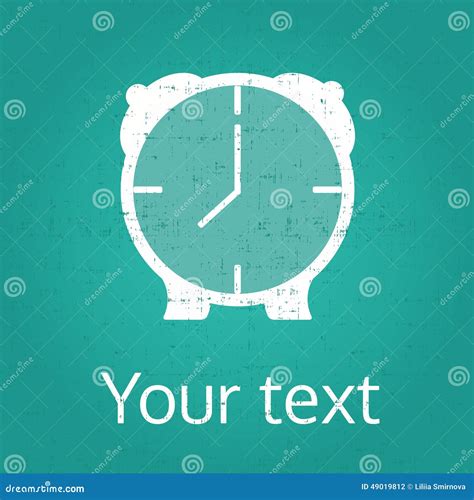 Template With Alarm Clock For Card Broshure Or Stock Vector