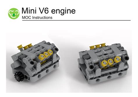 Lego Moc Mini V6 Engine By Superkoala Rebrickable Build With Lego