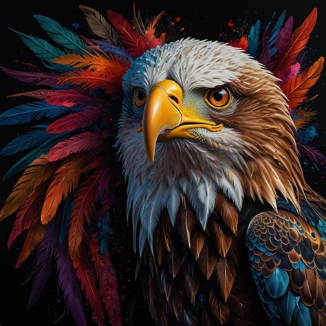 Just An Abstract Eagle Poster Premium Ai Generated Image
