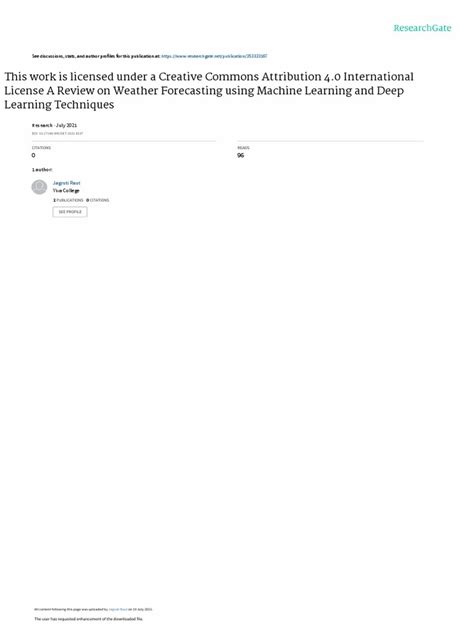 Areviewon Weather Forecastingusing Machine Learningand Deep Learning
