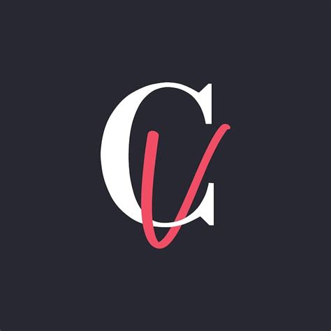 Premium Vector Letter Cv Logo Perfectly Blended Initials Cv Letter Logo Design