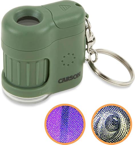 Carson Mm 280g Micromini 20x Led Lighted Pocket Microscope With Built