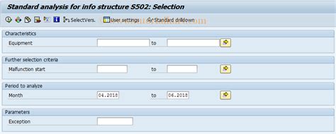 MCIS SAP Tcode Call Up PM Standard Analyses MCIS SAP Tcode Call Up PM Standard Analyses