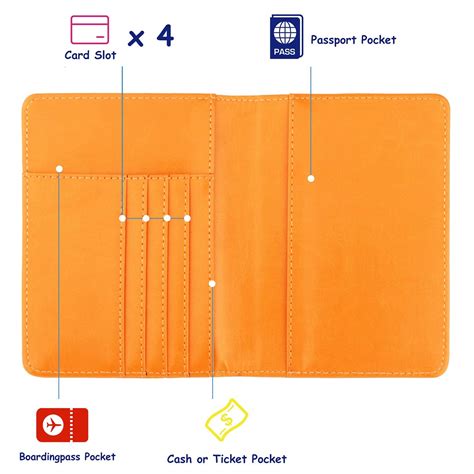 Leather Passport Holder Cover Leather Rfid Blocking Passport Wallet
