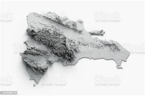 도미니카 공화국 지도 국기 음영 릴리프 색상 높이 지도 흰색 배경 3d 그림 0명에 대한 스톡 사진 및 기타 이미지 0명 3차원 형태 강 Istock