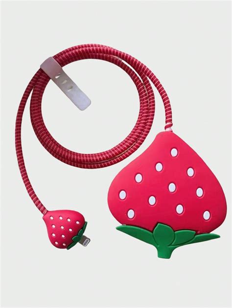 Romwe Kawaii 4pcsset Cute And Sweet Strawberry Design Pd Interface