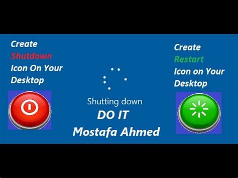 How To Create Shutdown / Restart Shortcut Icon On Your Desktop on Windows 10 - YouTube