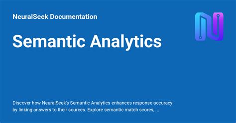 Semantic Analytics Neuralseek Documentation