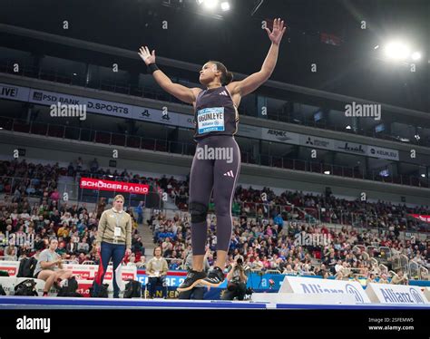 Duesseldorf Germany 09th Feb 2025 Athleticsindoor Womens Shot Put Yemisi Ogunleye From