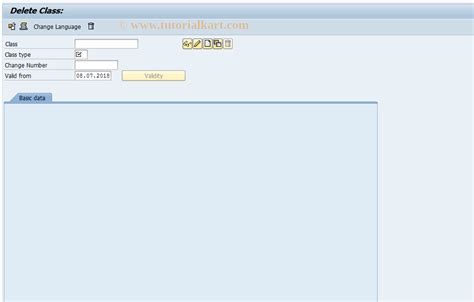 cl04 sap tcode delete class