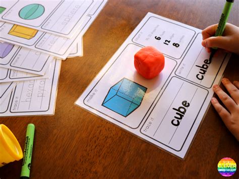 3d shape playdough mats teaching resources